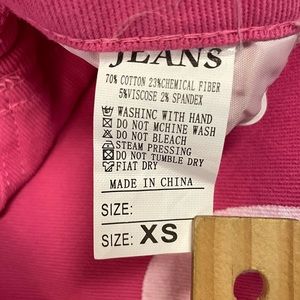 Jeans | Nwt Pink Highwaist Boyfriend Straightleg Jeans With White ...